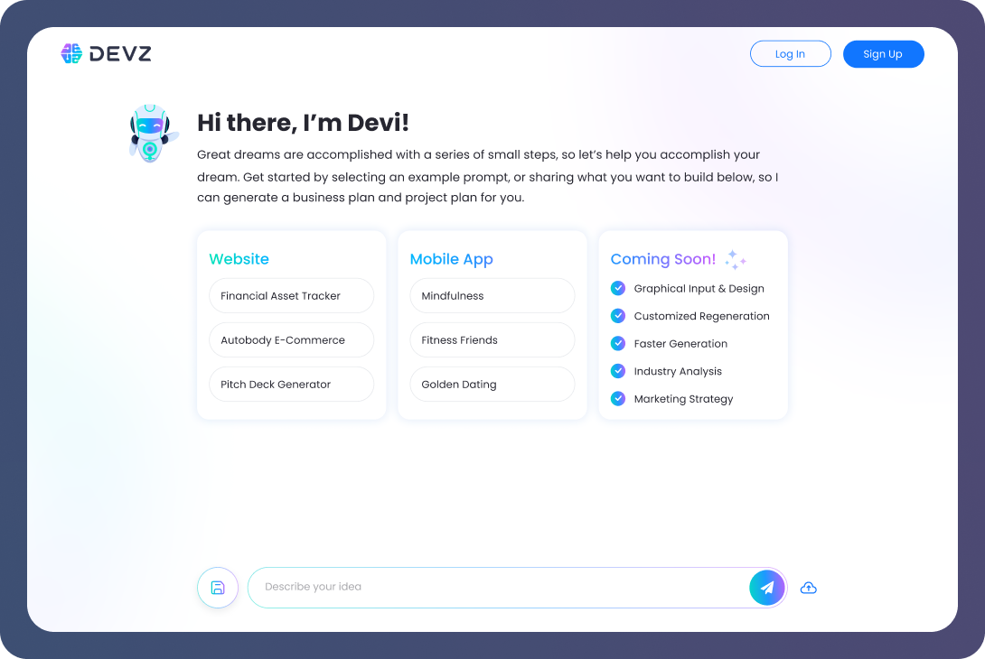 Devz AI - Build Your Dream With AI